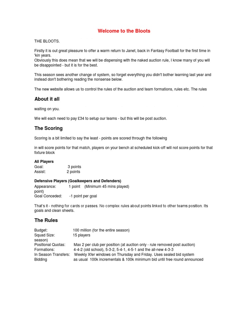 2010 Fantasy Football Auction Guide | PDF | English Football ...
