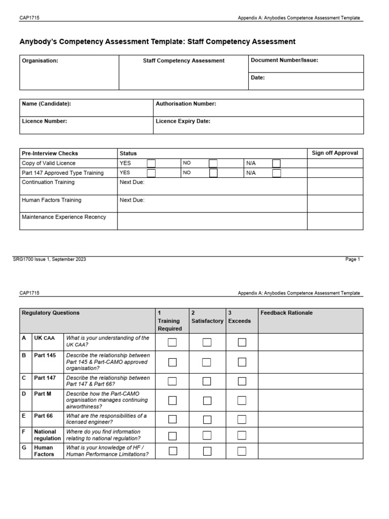 Anybodys-Competency-Assessment-Template-Staff-Competency-Assessment | PDF
