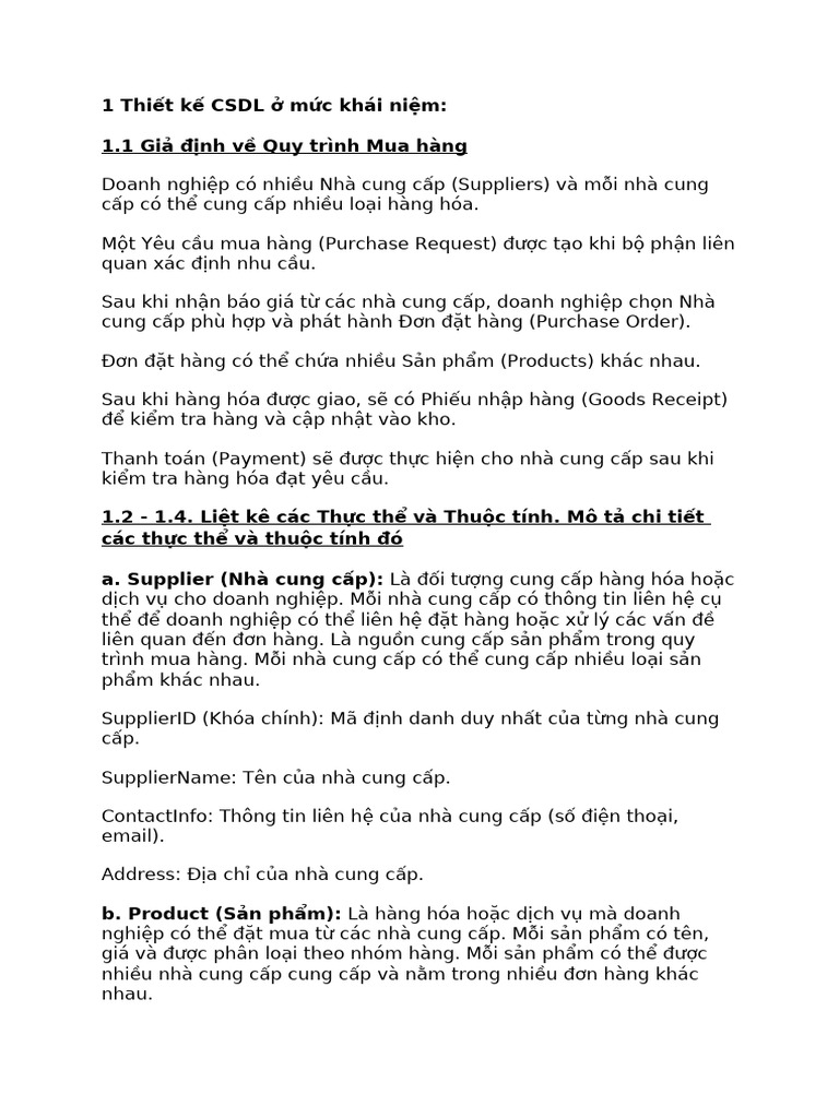 QTCSDL câu 1 Mi-Min | PDF