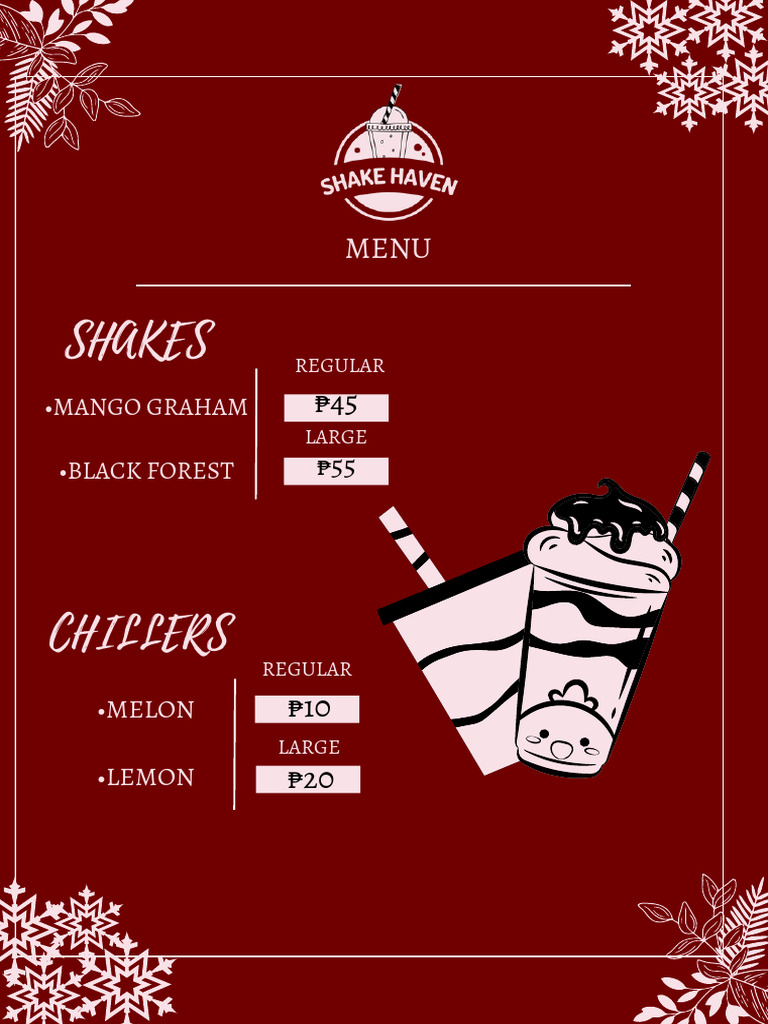 Black Modern Bar Menu | PDF