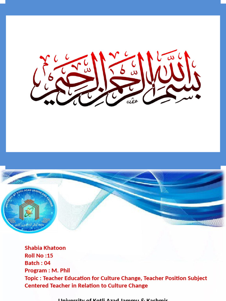 Presentation1 Shabia | PDF | Teacher Education | Knowledge