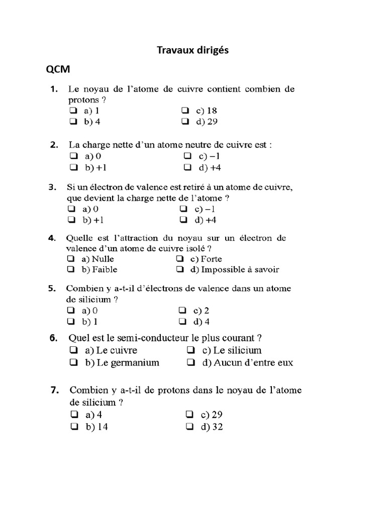 TD Physique Semi Conducteur | PDF