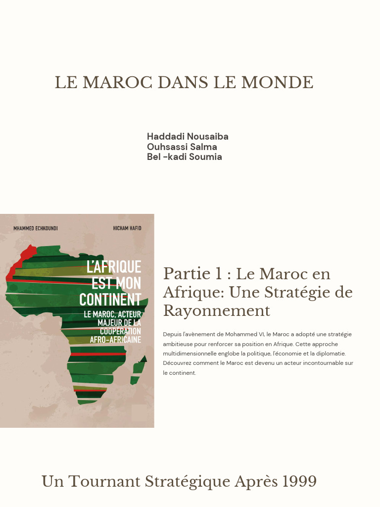 Le Maroc Dans Le Monde | PDF | Maroc | Afrique