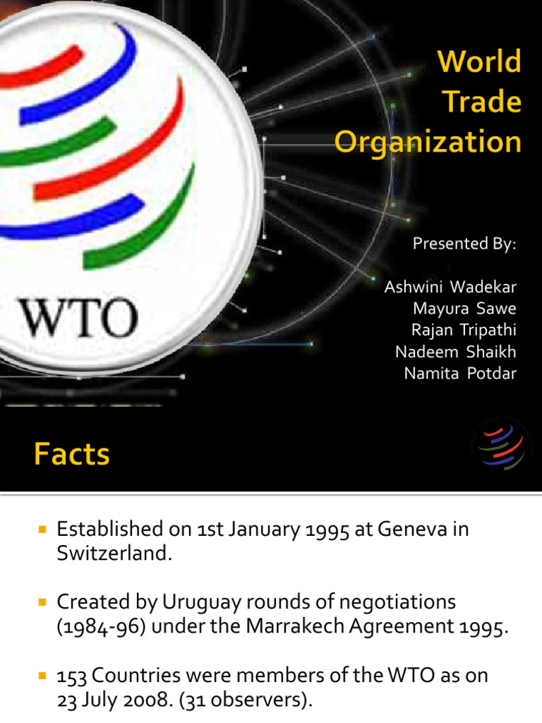 WTO | PDF | Doha Development Round | World Trade Organization