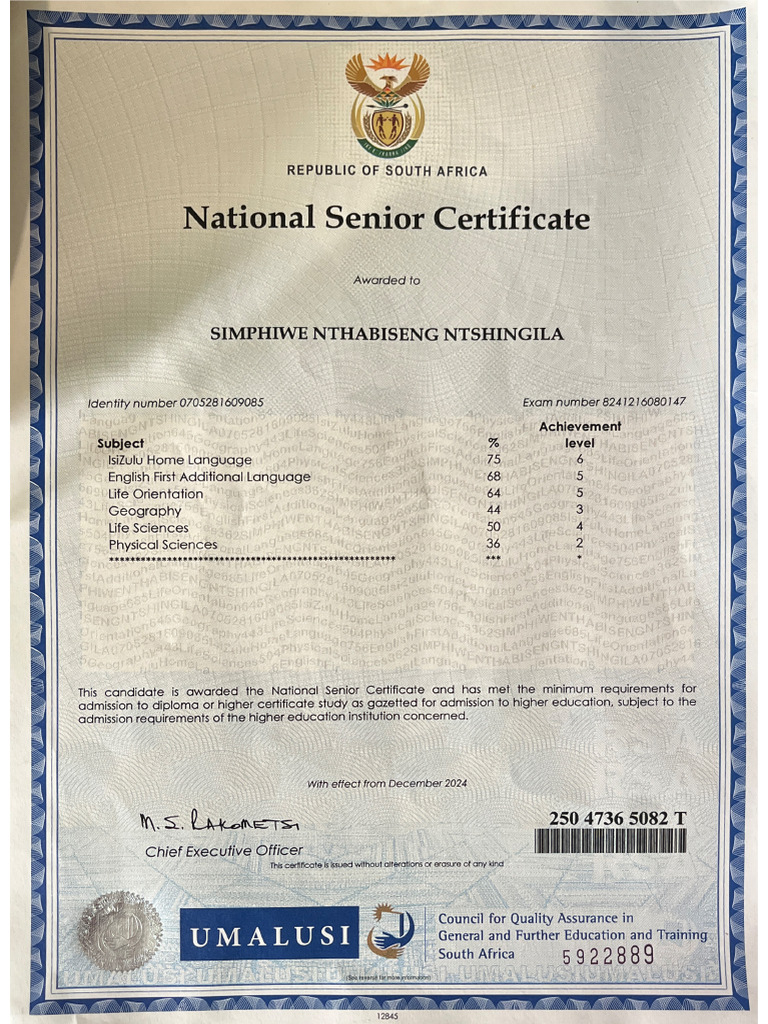 Matric Results | PDF