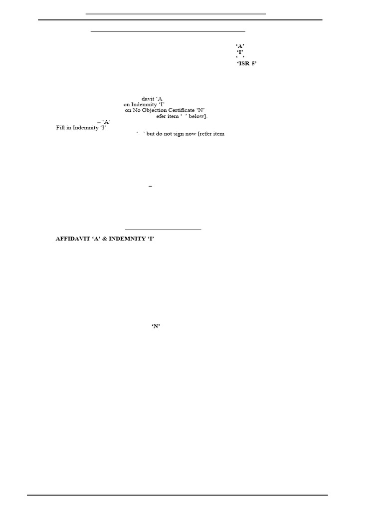 No Objection Certificate for Pension | PDF | Notary Public | Indemnity