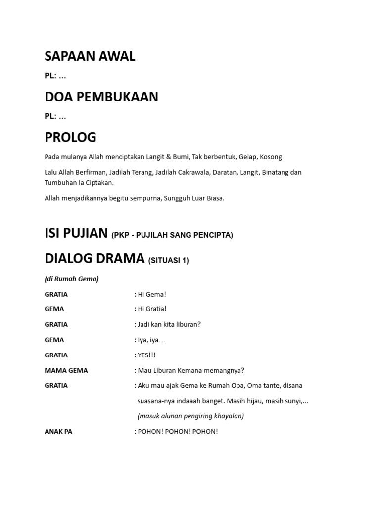 Gema Gratia - Final Script | PDF