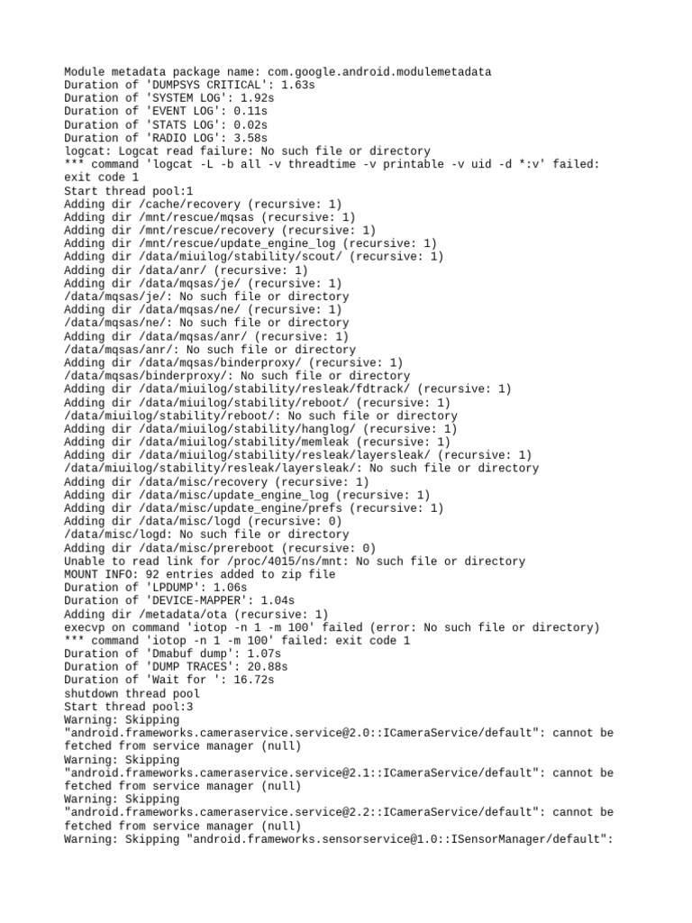 Bugreport Air - in UP1A.231005.007 2025 02 15 17 14 20 Dumpstate - Log 3907 | PDF | Information ...