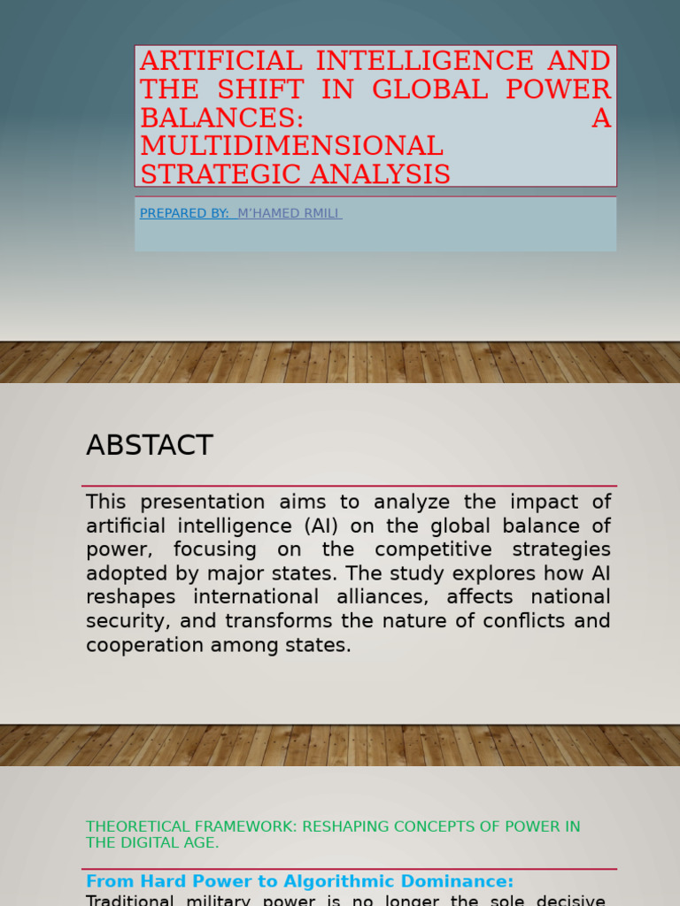 Artificial Intelligence and the Shift in Global Power | PDF ...