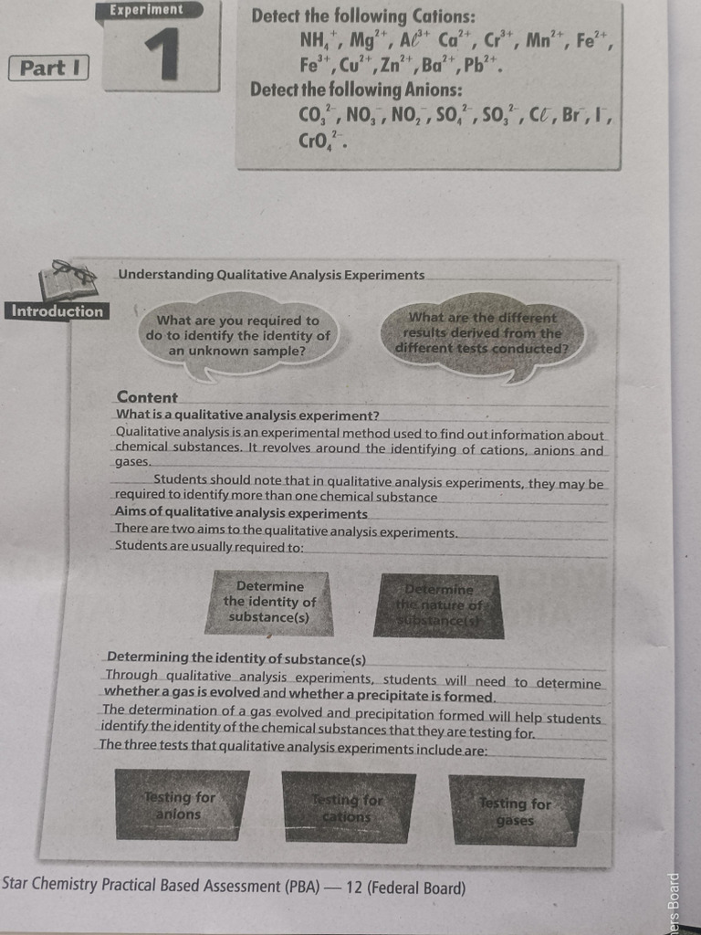 PBA Chemistry Part 2 2025 FBISE | PDF | Hydroxide | Salt (Chemistry)