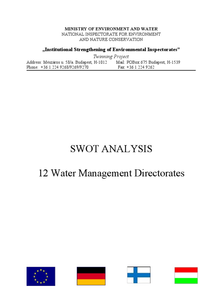 2.2) SWOT Analysis of Water Management Directorates | PDF | Weapons Of ...