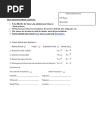 Blood Issuing Form Details | PDF