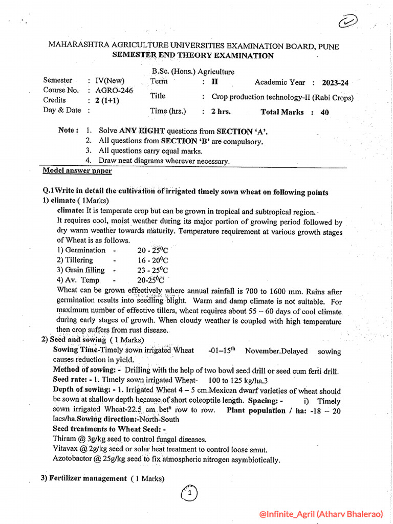 AGRO 246 M.A (2023 24) - Atharv Bhalerao | PDF