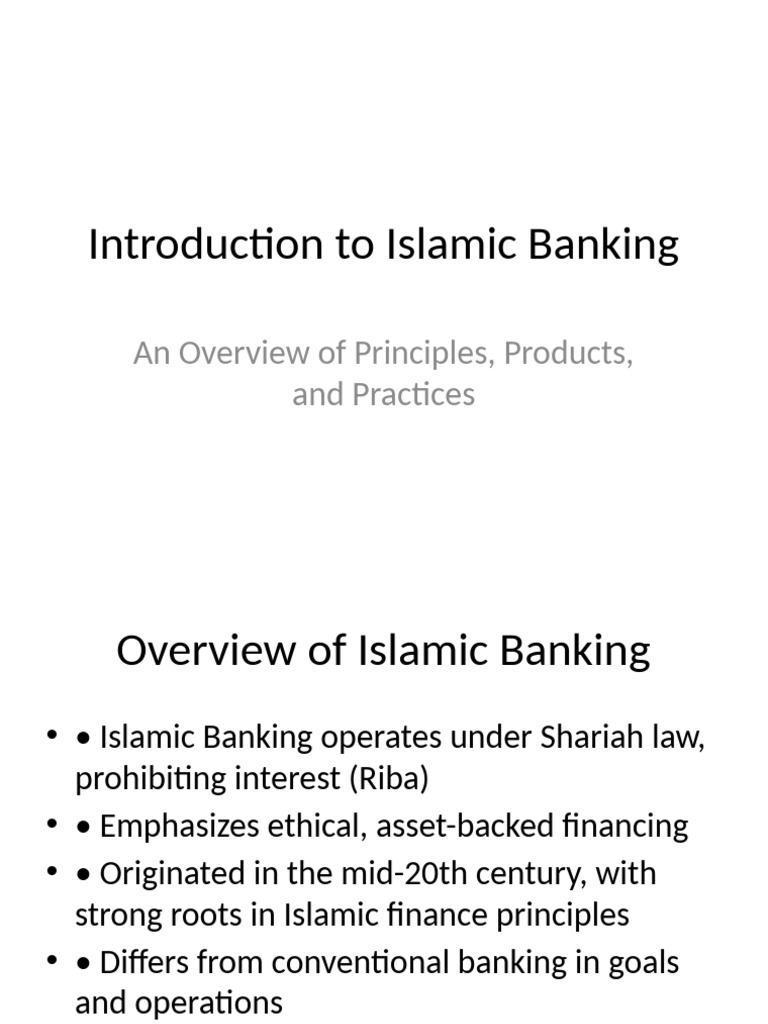 Islamic Banking Presentation | PDF | Islamic Banking And Finance | Banking