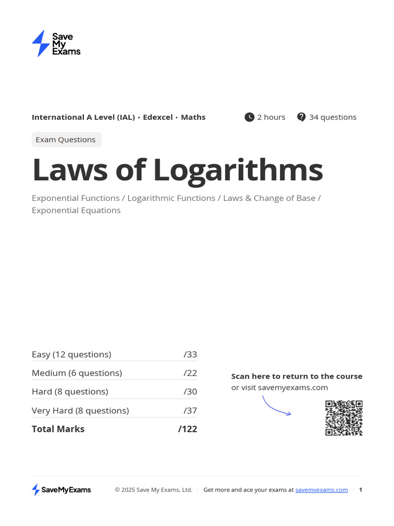 Laws of Logarithms 6NRMKpsvxVQBXbmN | PDF | Mathematics | Complex Analysis