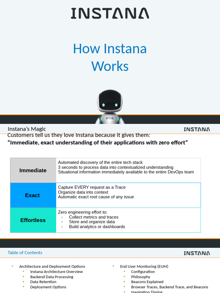 How Instana Works - Detailed Presentation - V1 - 0 | PDF | Data | Computing