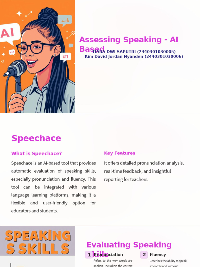 Assessing Speaking - AI Based Group 3 | PDF | Fluency | Human Communication