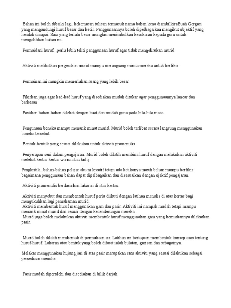 Contoh Permainan Bahasa | PDF