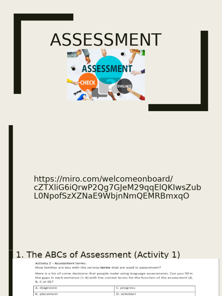 The ABCs of Assessment | PDF | Educational Assessment | Educational ...