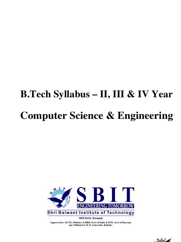 B.tech MDU Syllabus (CSE) | PDF | Fourier Series | Fourier Transform