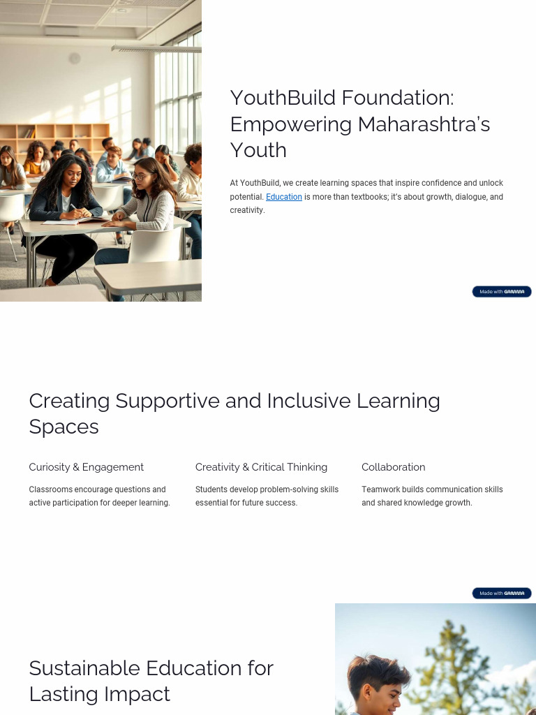 YouthBuild Foundation Empowering Maharashtras Youth | PDF