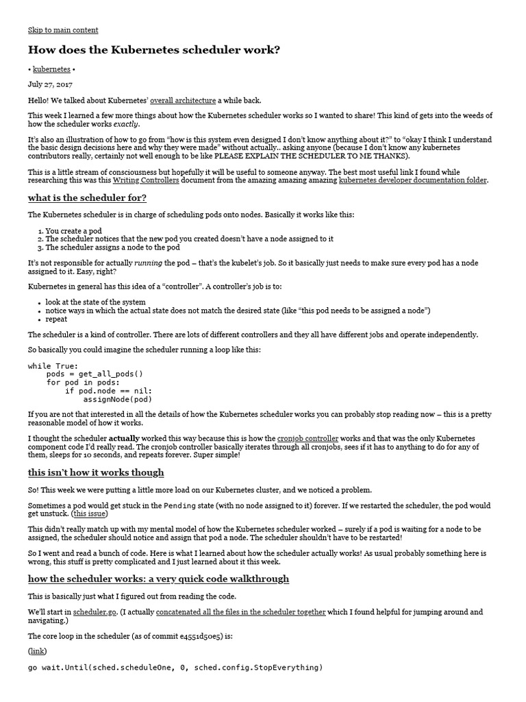 How does the Kubernetes scheduler work_ | PDF | Computer Programming ...