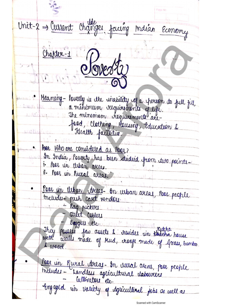 Notes Poverty | PDF