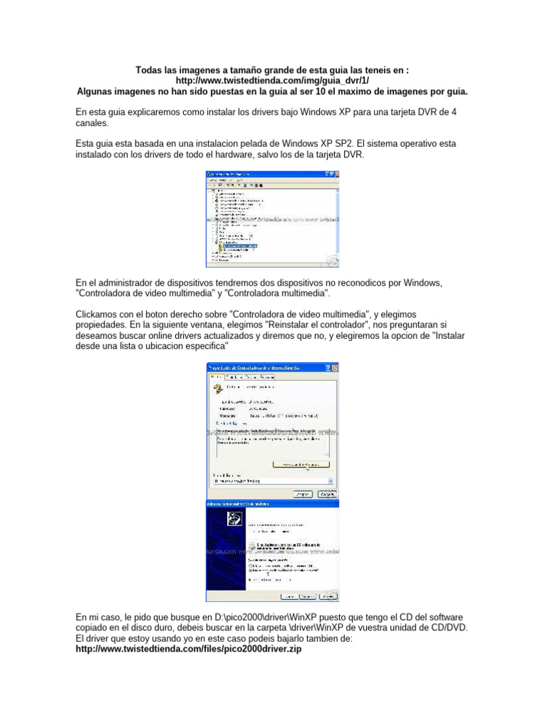 manual de instalar drives | PDF | Windows XP | Plataformas de computación