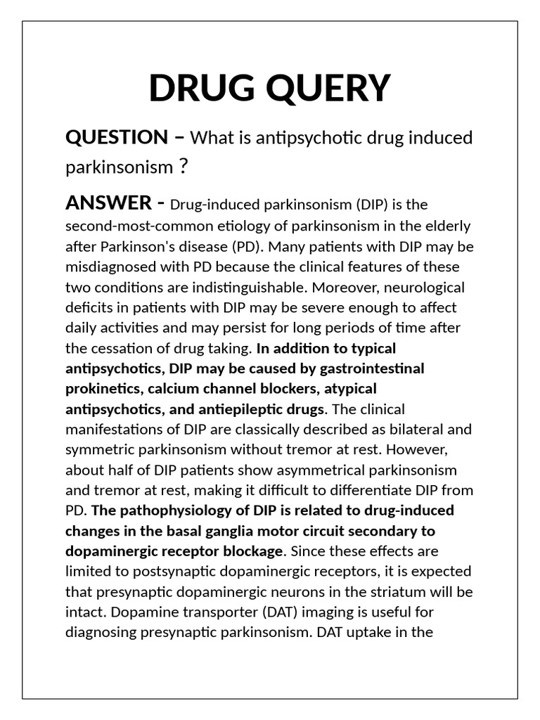 Drug Query (Dip | PDF