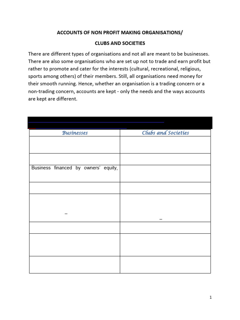 Non-Profit Organisation Accounting Guide | PDF | Expense | Revenue