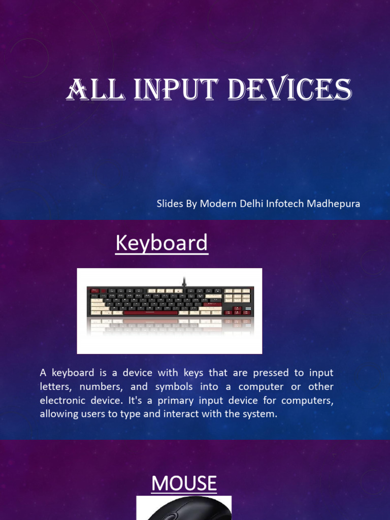 All Input Devices1 | PDF