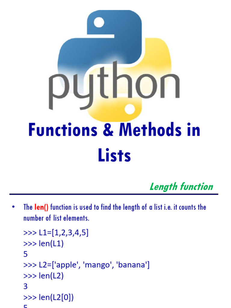 9-List - Create, Access, Slicing, Negative Indices, List Methods, and Comprehensions-20-01-2025 ...