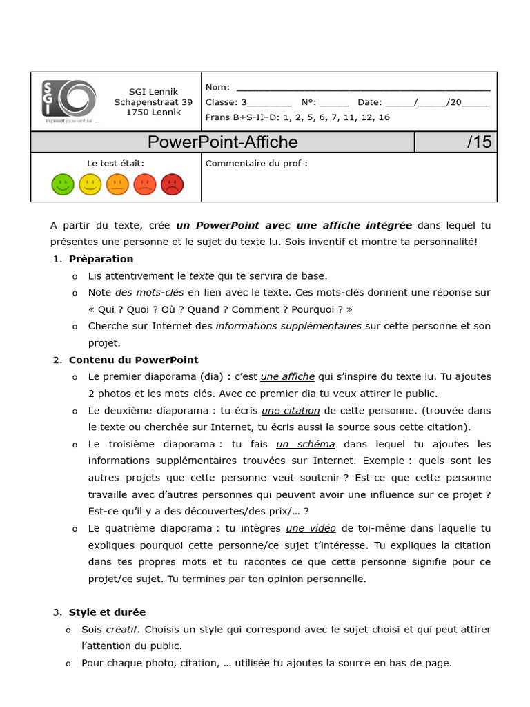 Création d'un PowerPoint sur une personne | PDF | Microsoft Powerpoint
