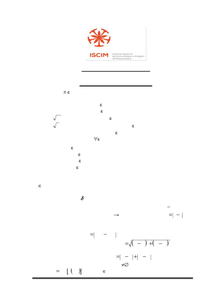 Ficha de Exercício - Calculo I - IsCIM 2025 | PDF | Velocidade | Espaço ...