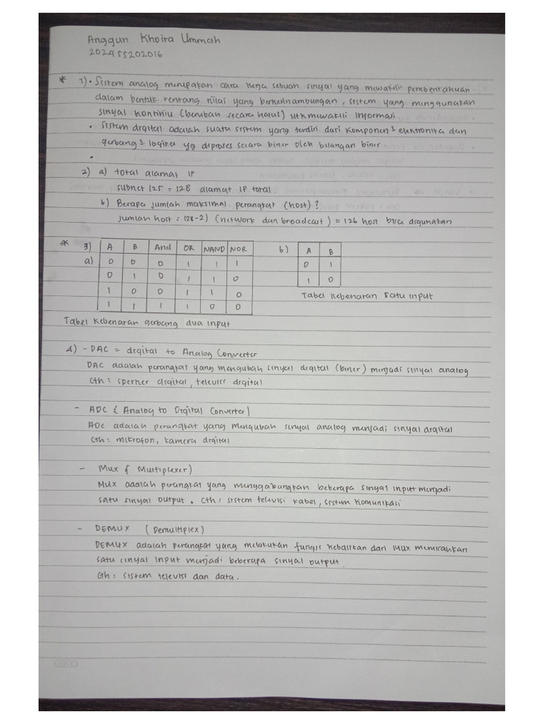 Uts Sistem Digital Anggun | PDF