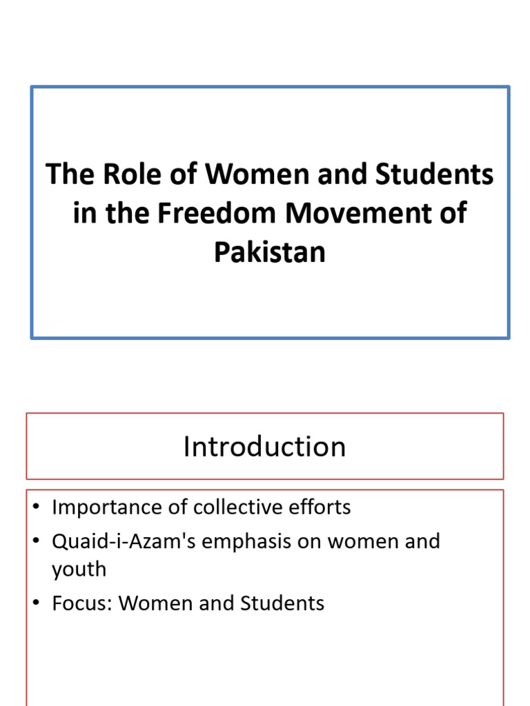 Role of Women & Students FreedomMovement | PDF