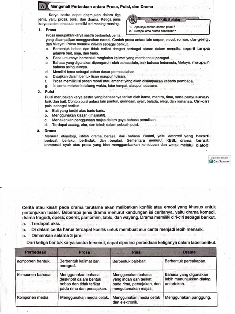 Mengenali Perbedaan Antara Prosa, Puisi | PDF