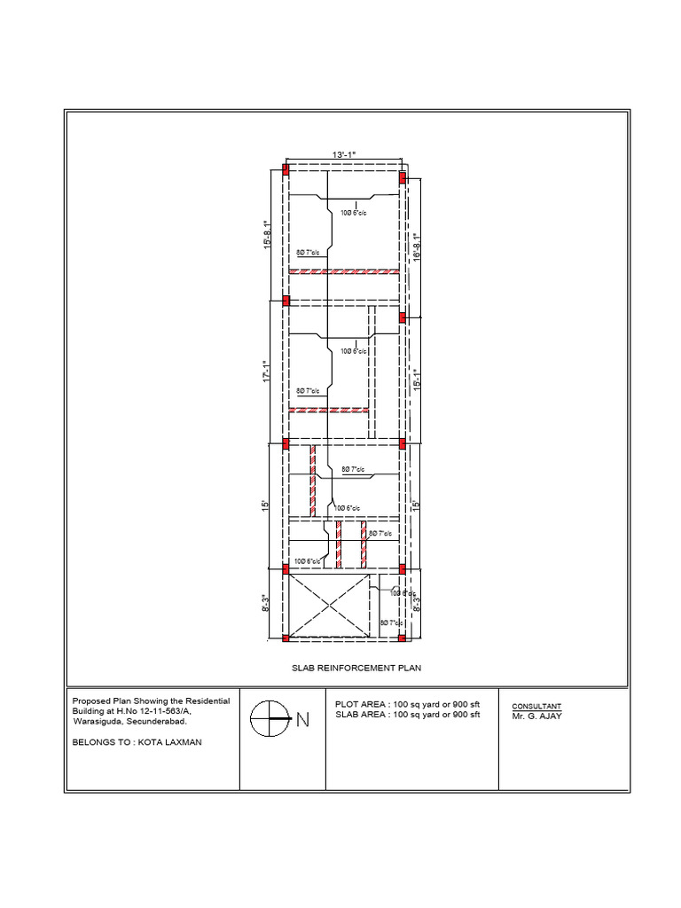 Residential Slab Reinforcement Plan | PDF