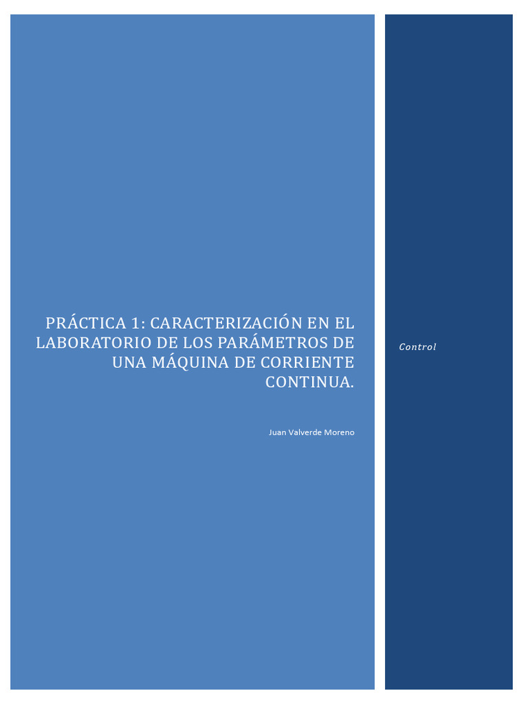 Práctica 1: Control y Accionamientos Eléctricos | PDF | Inductor | Fenomeno fisico