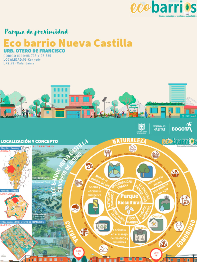 Presentacion Ecobarrios Castilla - Idrd - Lote A y B - 05052025 | PDF | Reciclaje | Conversión ...