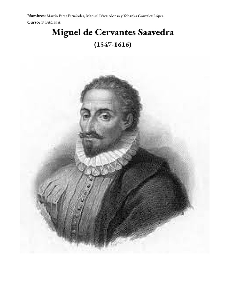 Biografía y poesía de Cervantes | PDF | Miguel De Cervantes | Don Quijote