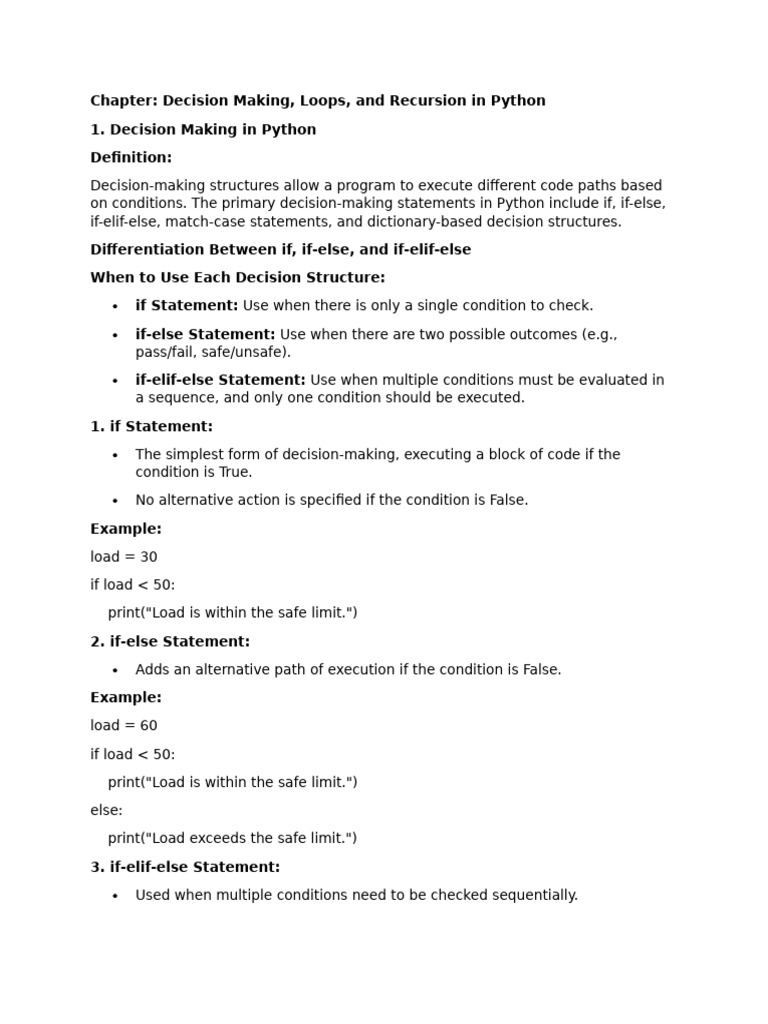 Chapter 04 Braching-Loops-Recursion | PDF | Concrete | Bending