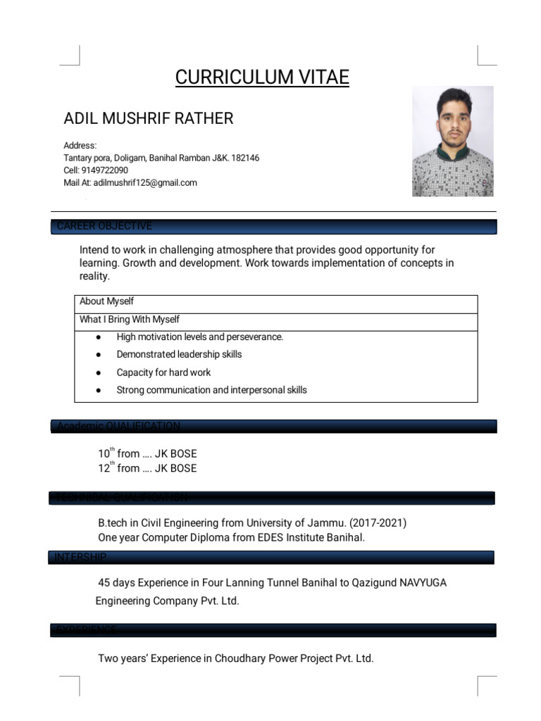 Adil Musharif CV 2024 | PDF