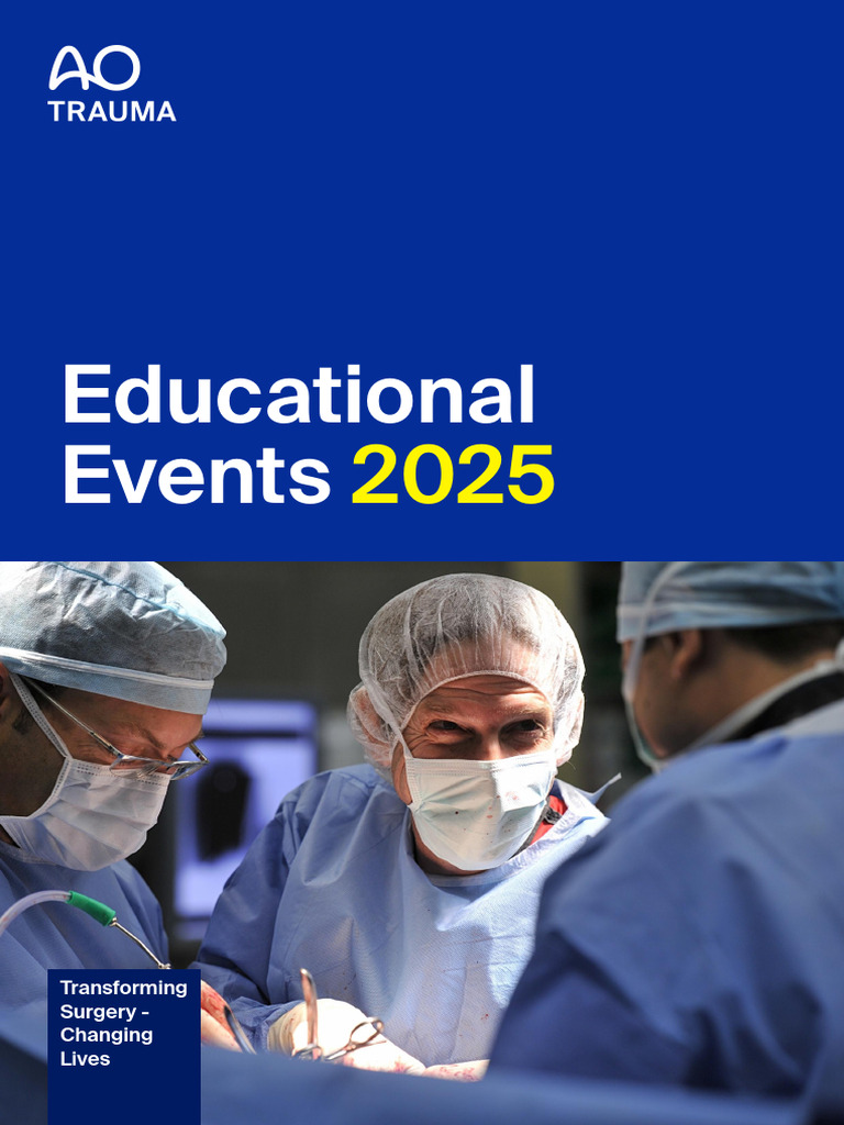 AO Trauma Course Calendar 2025 | PDF | Human Leg | Musculoskeletal System