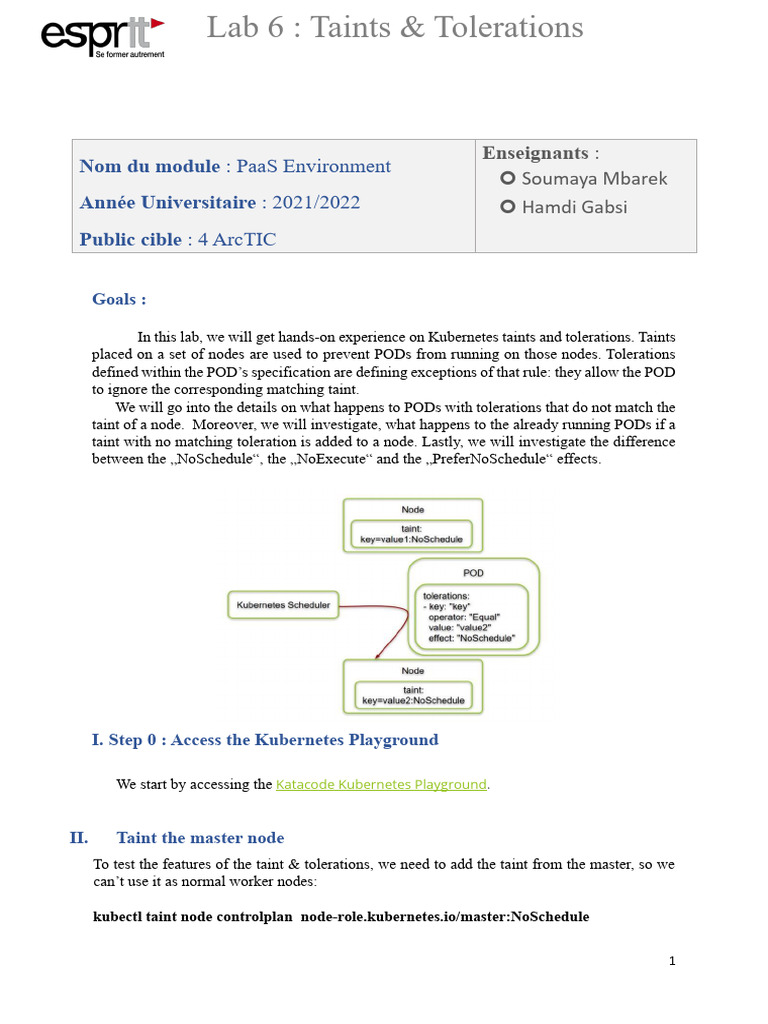 Lab6_Taints & Tolerations v1 (3) (1) | PDF | Computing | Computer Programming