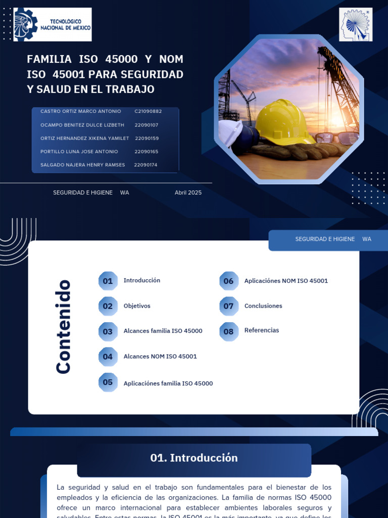 Familia ISO NOM 45000 y NOM ISO 45001 para SST | PDF | Seguridad y salud ocupacional | Valores
