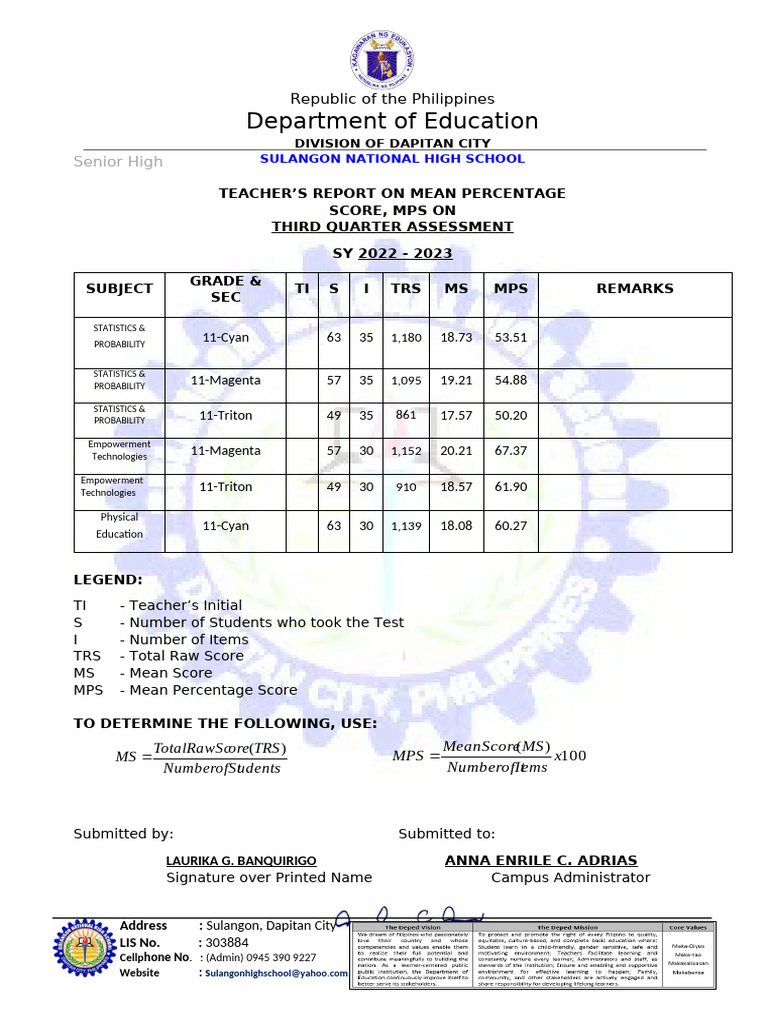 MPS - Q3 Sample | PDF