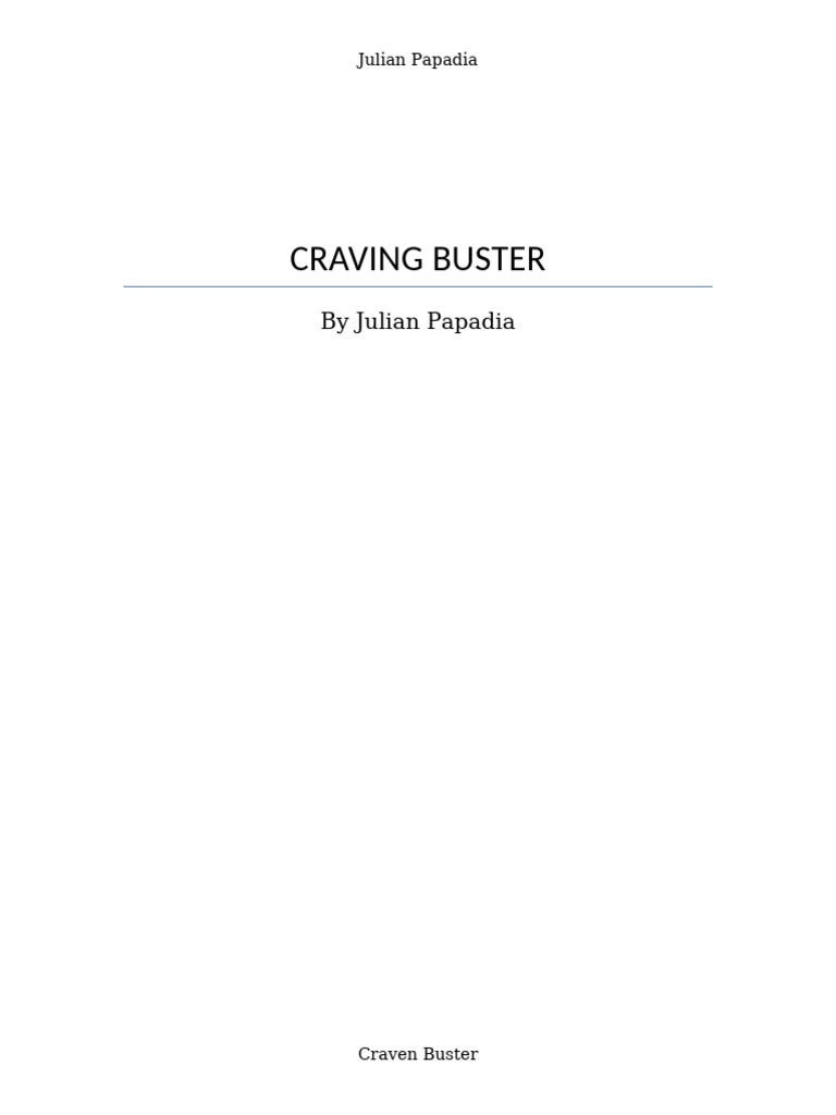 Craving Buster PRINT READY GiulianoPapadia | PDF | Neuro Linguistic ...