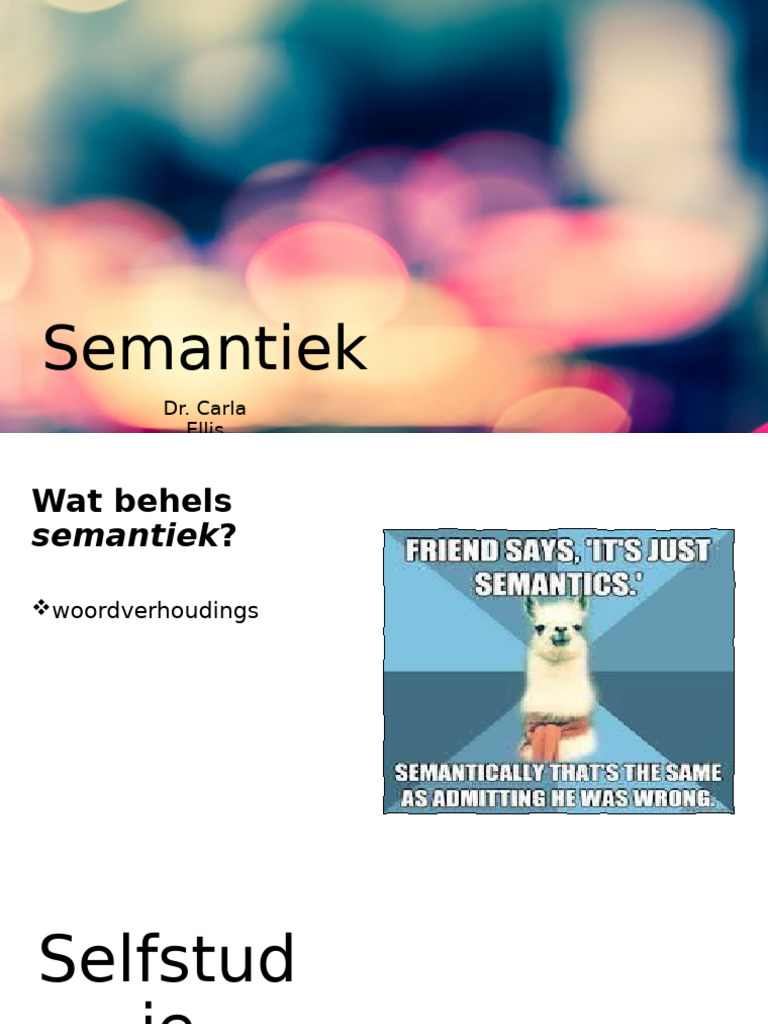 Semantiek | PDF