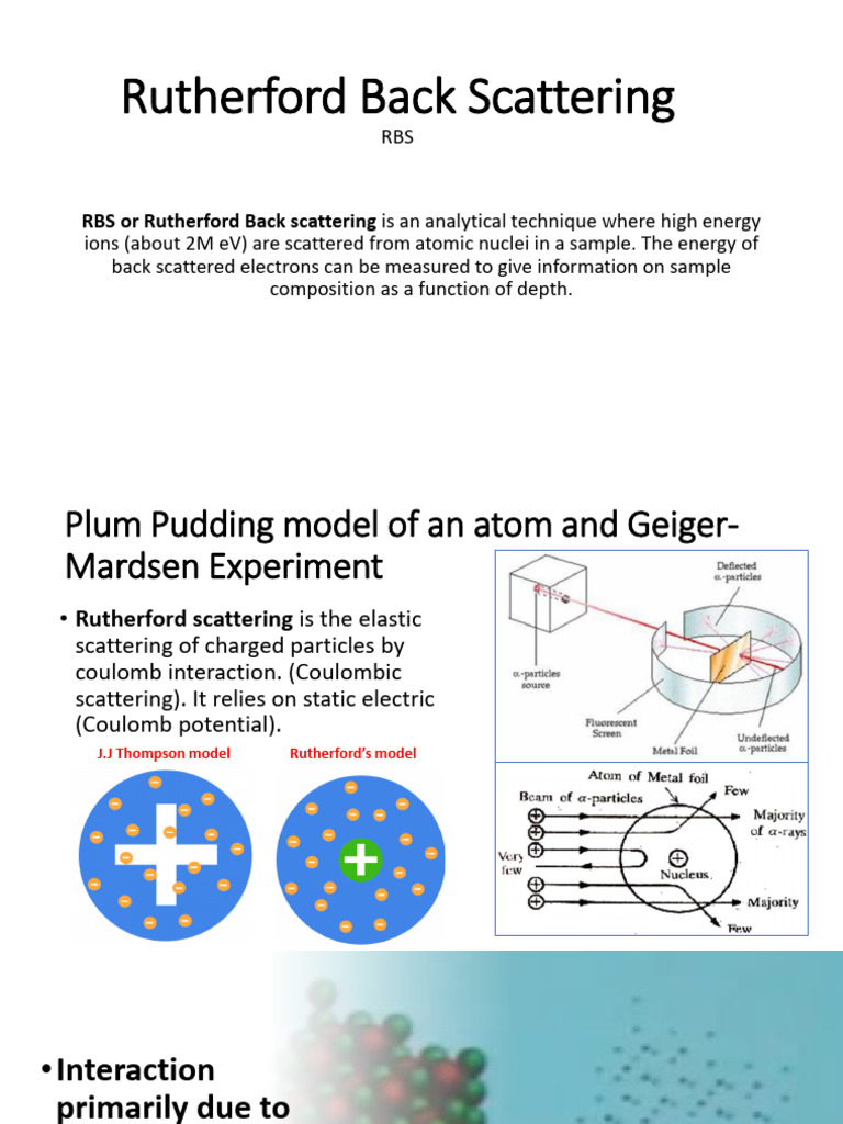 Rutherford Back Scattering | PDF